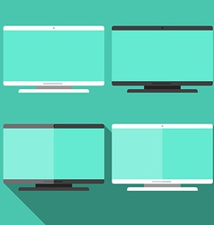 Set of pads in a flat style Royalty Free Vector Image