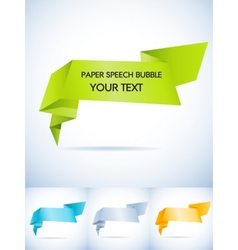 Paper origami speech bubble Royalty Free Vector Image