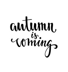Hello autumn hand drawn calligraphy and brush pen Vector Image