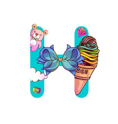 Cute magic letter m Royalty Free Vector Image - VectorStock