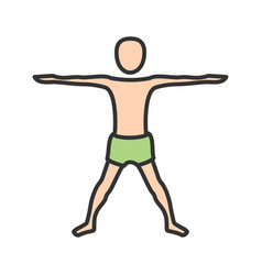 Extended pose Royalty Free Vector Image - VectorStock