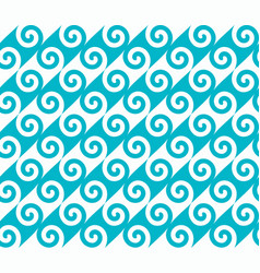 Diagonal blue spiral wave pattern Royalty Free Vector Image