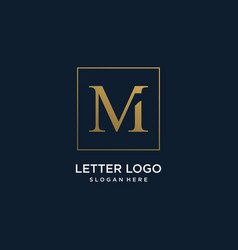 Creative initial letter m with hammer logo design Vector Image