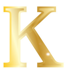 Dino alphabet capital ornamental letter k Vector Image