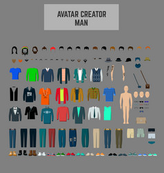 Male avatar creator man maker male avatar Vector Image