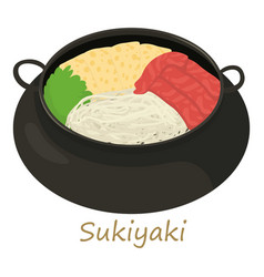 Sukiyaki icon cartoon style Royalty Free Vector Image