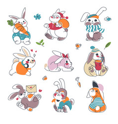 Cartoon rabbit Royalty Free Vector Image - VectorStock