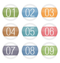 Ribbons with numbers Royalty Free Vector Image