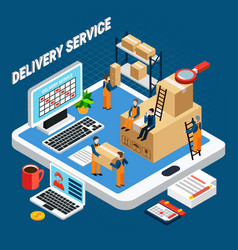 Logistics isometric set Royalty Free Vector Image