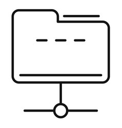 Common file folder icon outline style Royalty Free Vector