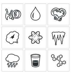 Chemical formula of water h2o Royalty Free Vector Image