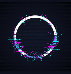 Circle neon lights frame colorful round tube lamp Vector Image