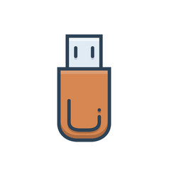 No usb stick sign icon usb flash drive button Vector Image