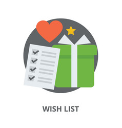 Botanical wish list flat Royalty Free Vector Image