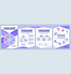 Climate change brochure template layout Royalty Free Vector
