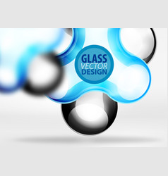 Digital techno bubble background template Vector Image