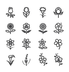 Flower Icons for Pattern Royalty Free Vector Image