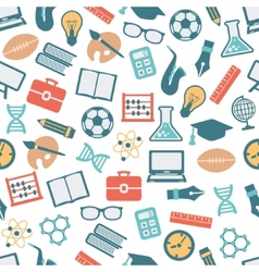 Colorful Education seamless pattern background Vector Image