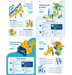 Isometric investment growth investors carry money Vector Image