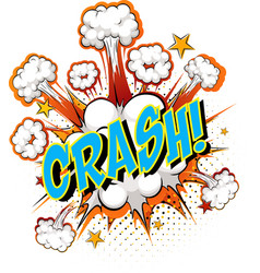 Word thud on comic cloud explosion background Vector Image