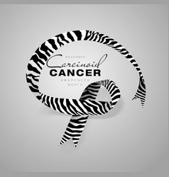 Carcinoid cancer awareness calligraphy poster Vector Image