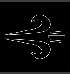 Wind the white path icon Royalty Free Vector Image