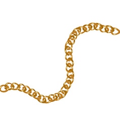 Realistic golden chain texture gold chains link Vector Image