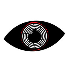 Flat cyborg eye Royalty Free Vector Image - VectorStock