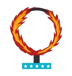 Circus fire hoop icon Royalty Free Vector Image
