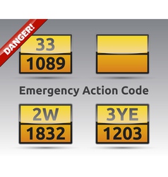 Emergency Action Code ADR Royalty Free Vector Image