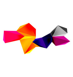 3d low poly triangle design elements Royalty Free Vector