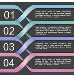 Ribbons with numbers Royalty Free Vector Image