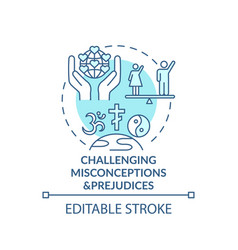 Challenging misconceptions and prejudices Vector Image