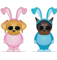 Cute puppy easter Royalty Free Vector Image - VectorStock