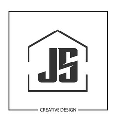 Initial letter js logo template design Royalty Free Vector