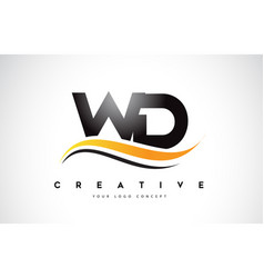 Brush stroke letter w logo design with artistic Vector Image