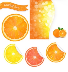 Orange Labels Royalty Free Vector Image - VectorStock