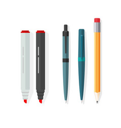 Back to school background with leaves and pencils Vector Image