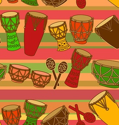 Seamless pattern percussion Royalty Free Vector Image