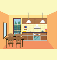 Kitchen unit Royalty Free Vector Image - VectorStock