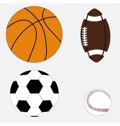Cartoon colorful ball set sport balls Royalty Free Vector