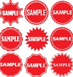 Sample signs set sample sticker set Royalty Free Vector