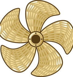 Boat propeller hand drawn outline doodle icon Vector Image