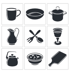 Tableware vocabulary Royalty Free Vector Image