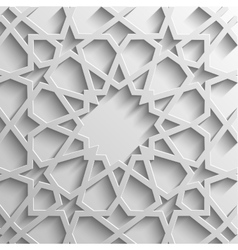 Background with 3d seamless pattern in islamic Vector Image
