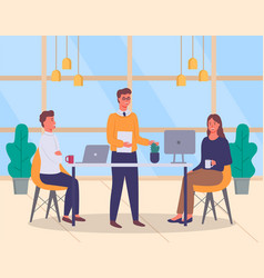 Businesspeople collective working in office Vector Image