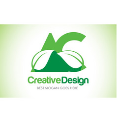 Ac letter design icon logo with letters one Vector Image
