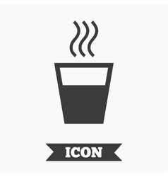 Hot water sign icon drink symbol Royalty Free Vector Image