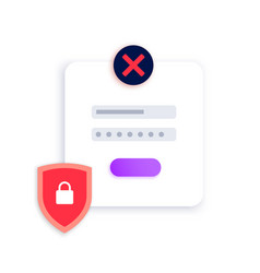 Wrong password concept Royalty Free Vector Image