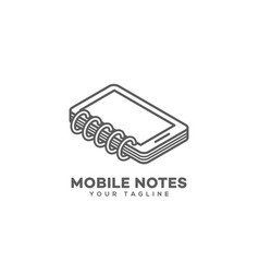 Mobile notes logo Royalty Free Vector Image - VectorStock